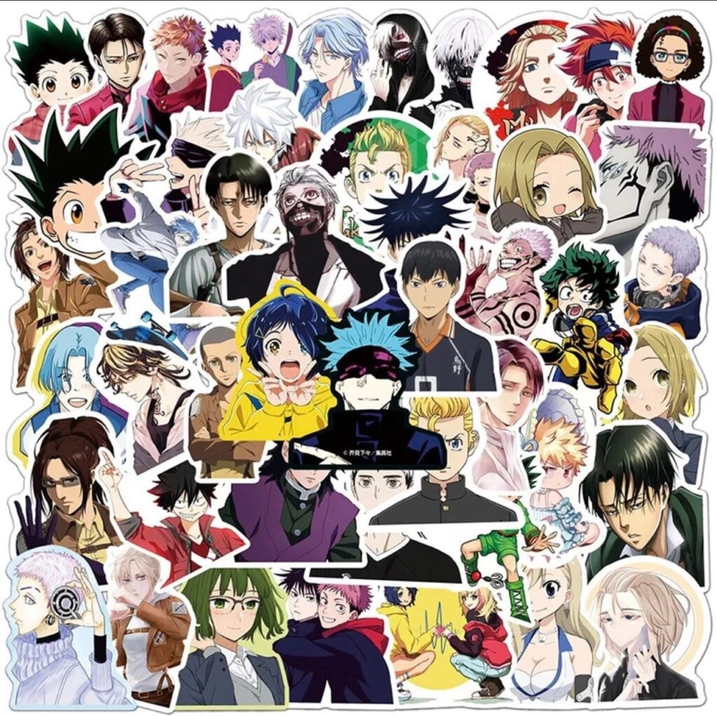 25/50 Count – Assorted Random Anime Character Vinyl Stickers – Stickers ...